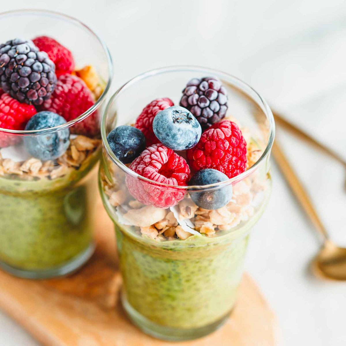 Matcha Chia Seeds Pudding